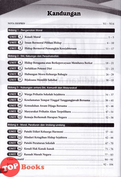 [TOPBOOKS Pan Asia] Topikal UASA A+ Pendidikan Moral Tingkatan 1 (2024
