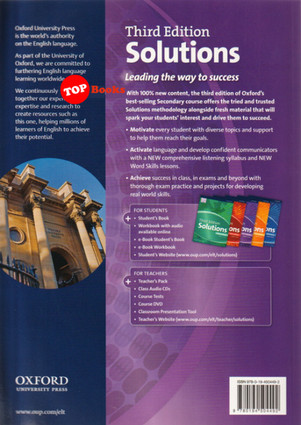 [TOPBOOKS Oxford ] Solutions Intermediate Student's Book Third Edition