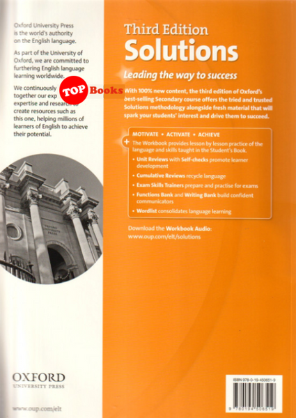 [TOPBOOKS Oxford] Solutions Upper-Intermediate Workbook Third Edition
