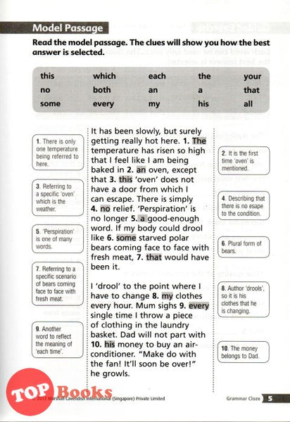 [TOPBOOKS Marshall Cavendish] Cloze Practice Primary 5