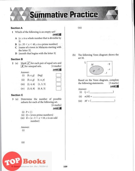[TOPBOOKS Nusamas] Master MyDLP Mathematics Form 1 UASA (2024)
