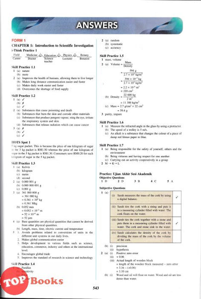[TOPBOOKS Sasbadi] Masterclass UASA Science Form 1 2 3 KSSM (2024)