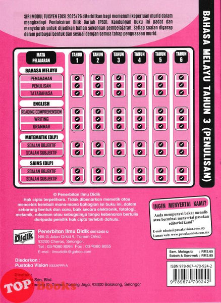 [TOPBOOKS Ilmu Didik] Modul Tuisyen Bahasa Melayu Penulisan Tahun 3 KS