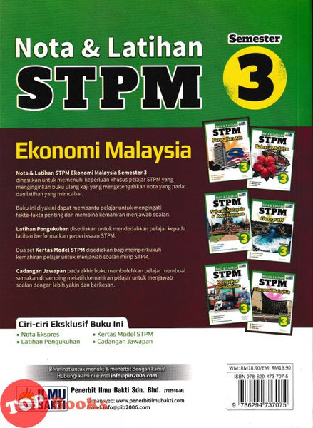 [TOPBOOKS Ilmu Bakti] Nota & Latihan STPM Ekonomi Malaysia Semester 3