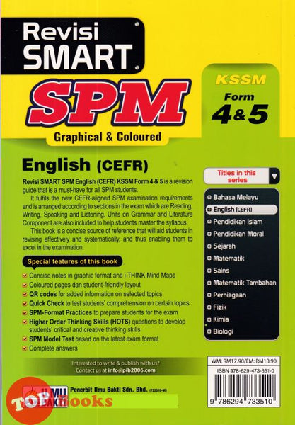 [TOPBOOKS Ilmu Bakti] Revisi Smart SPM English CEFR Tingkatan 4 5 KSSM