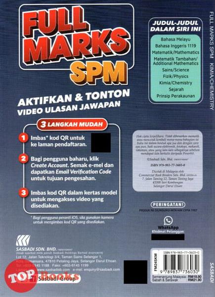 [TOPBOOKS Sasbadi] Full Marks SPM Kimia Dwibahasa (2024)