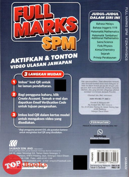 [TOPBOOKS Sasbadi] Full Marks SPM Fizik Dwibahasa (2024)