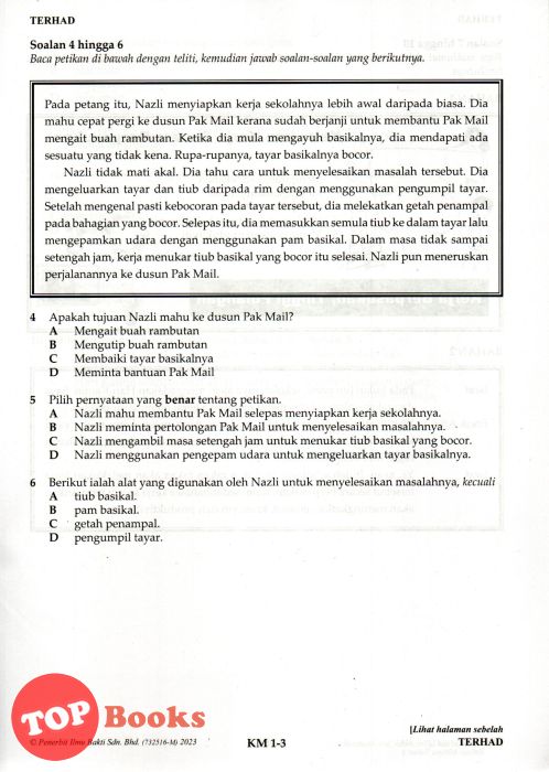 [topbooks Ilmu Bakti] Kertas Model Uasa Pentaksiran Sumatif Pbd Bahasa