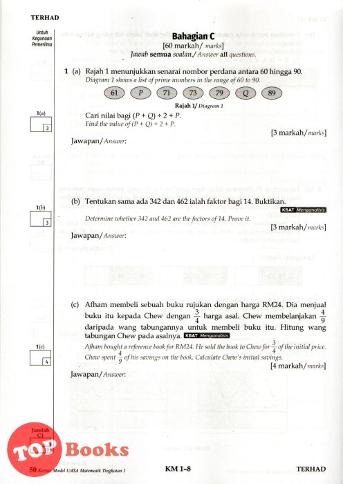 [topbooks Ilmu Bakti] Kertas Model Uasa Pentaksiran Sumatif Pbd Matema