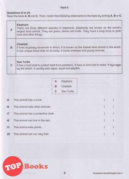 [TOPBOOKS Ilmu Didik] Pentaksiran Sumatif Penggal 1 & 2 English Year 5