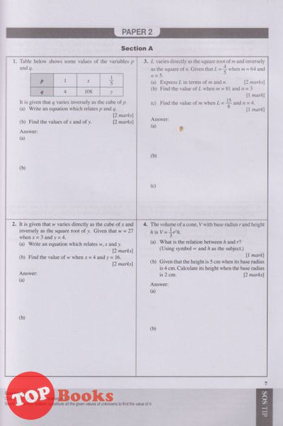 [TOPBOOKS Pan Asia] 1202 Question Bank Mathematics Form 5 KSSM (2023)