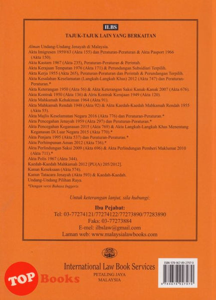 [TOPBOOKS Law ILBS] Akta Suruhanjaya Pencegahan Rasuah Malaysia 2009